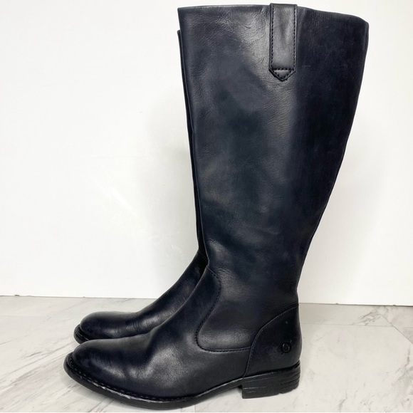 Born | Shoes | Born Shaunie Black Italian Leather Classic Tall Riding ...